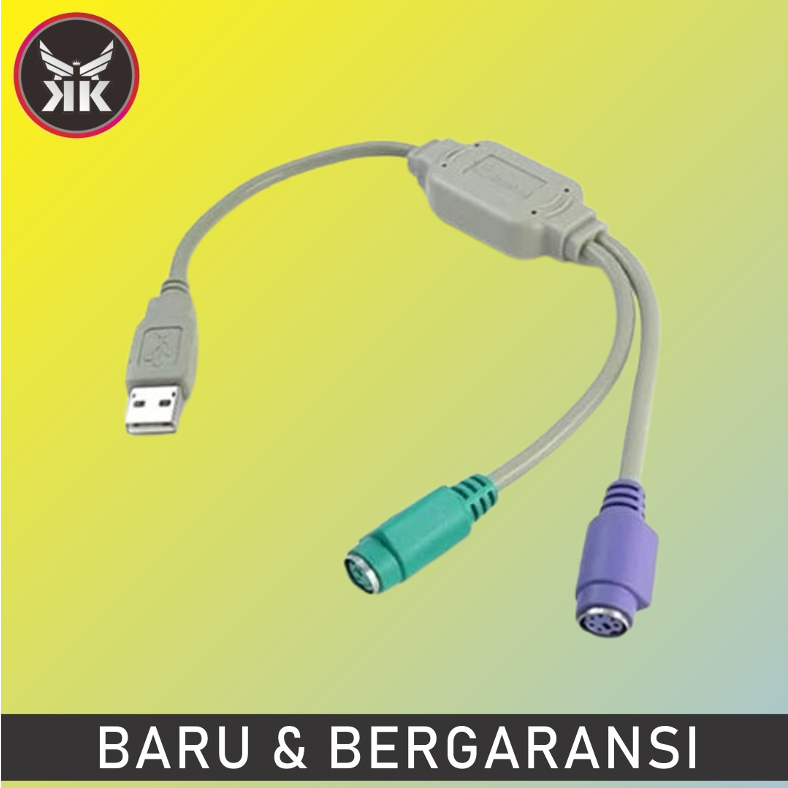 Jual Converter Cable PS/2 to USB ( Adapter untuk Keyboard dan Mouse PS ...