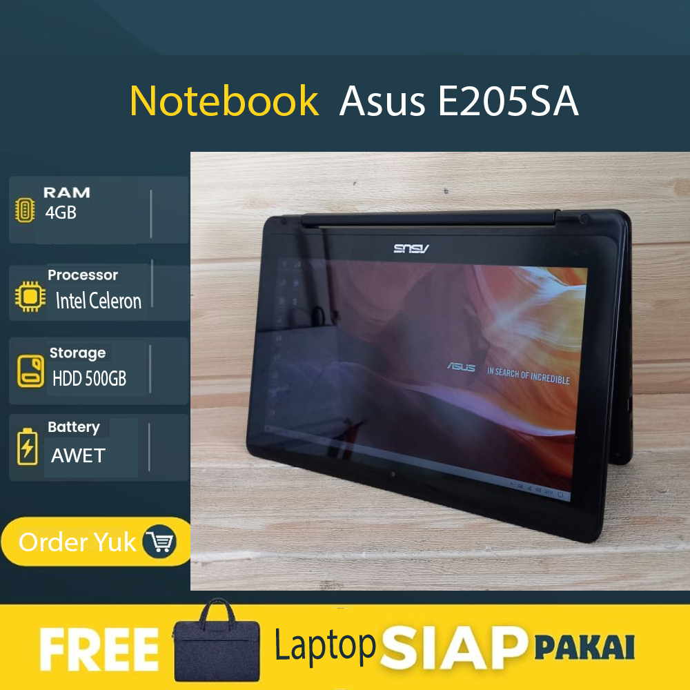 Jual Notebook Asus E205SA 4GB SSD128GB Windows10 | Shopee Indonesia
