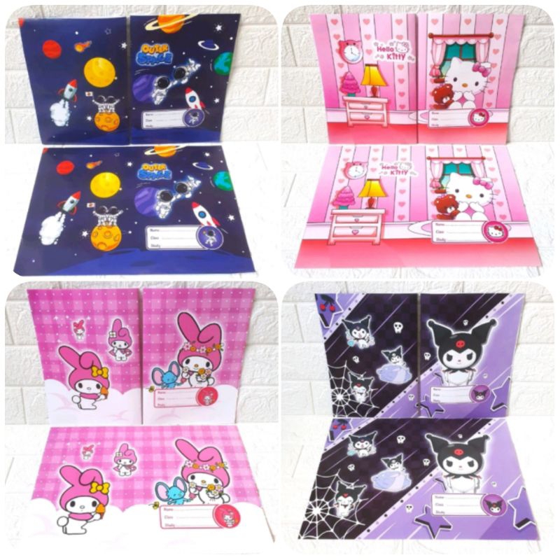 Jual Sampul buku tebal/kilap (20 lembar) karakter sanrio, astronot ...