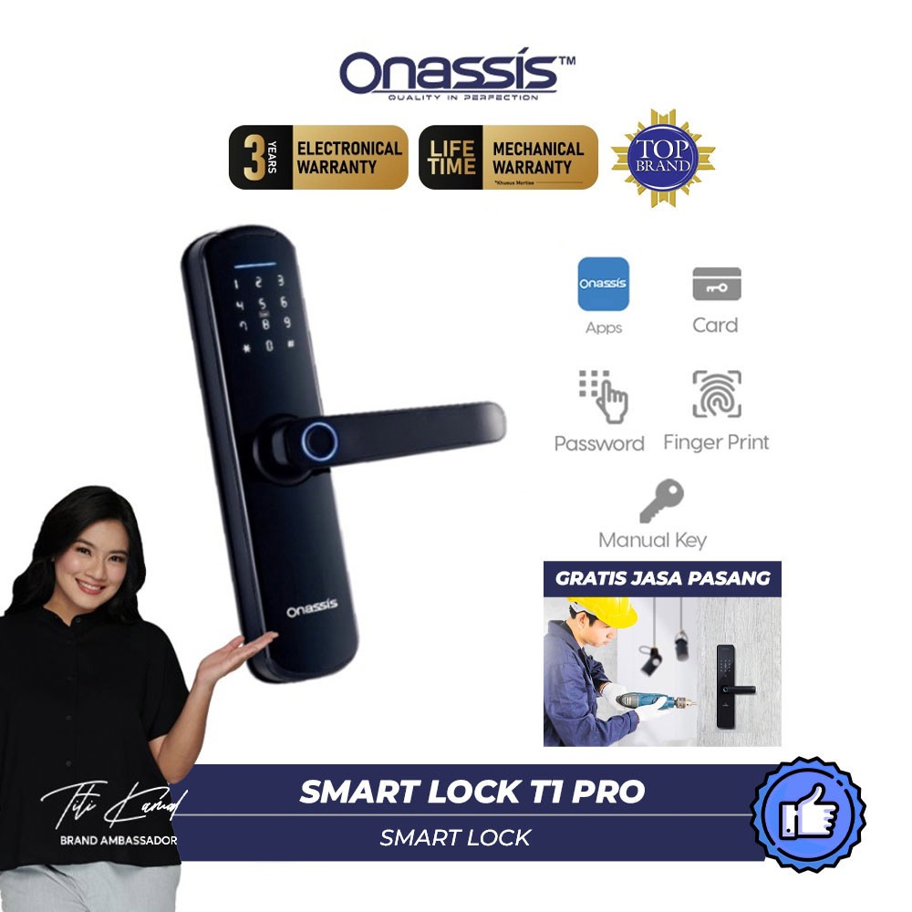 Jual Onassis Smart Lock T1 Pro Wifi & Pemasangan | Shopee Indonesia