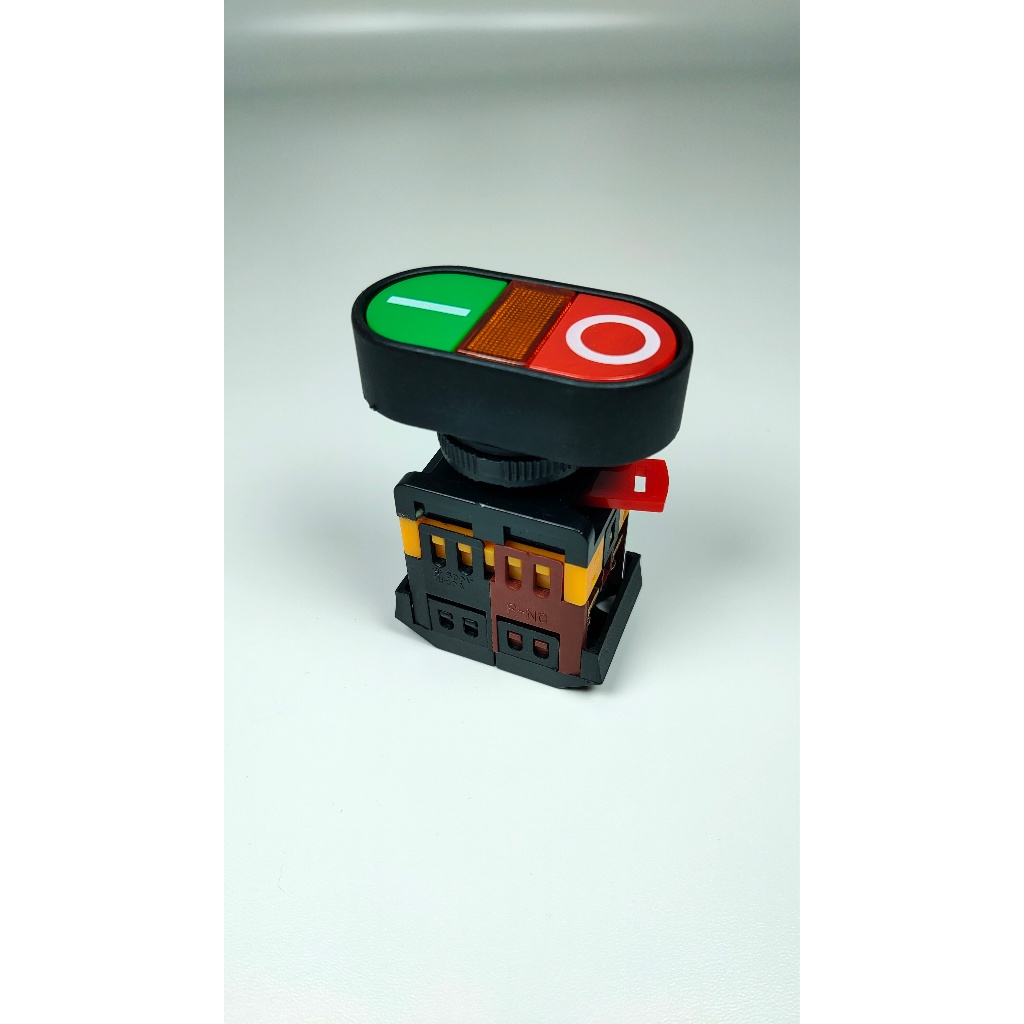 Jual Double Push Button With Lampu Oval APBB-25E 25mm | Shopee Indonesia