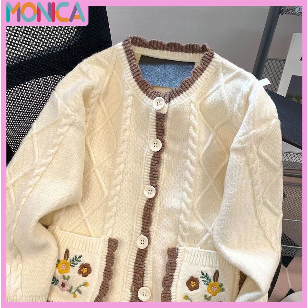 Jual Monica Cardigan Rajut Premium / Renjun Cardigan Premium BORDIR ...