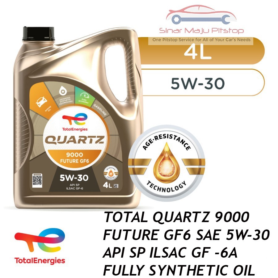 Jual TOTAL QUARTZ 9000 FUTURE GF6 SAE 5W-30 API SP ILSAC GF-6A - Oli ...