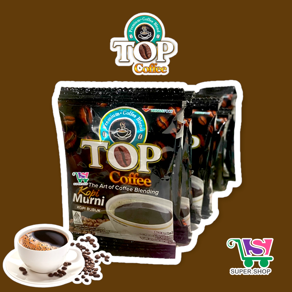 Jual TOP Kopi Murni Bubuk 6,5 Gram Renceng (isi 10 pcs) | Shopee Indonesia