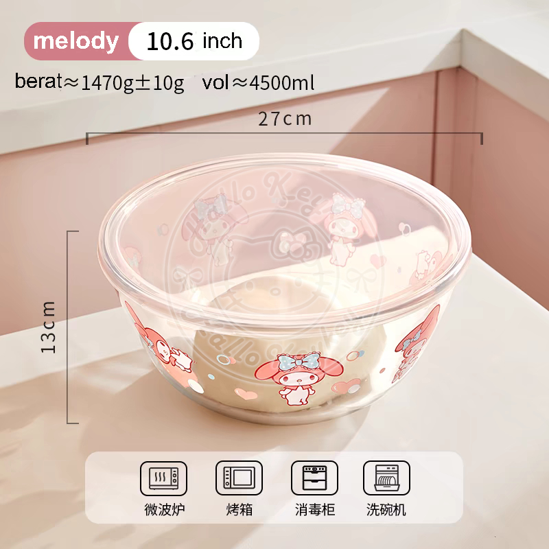 Jual mangkok jumbo baskom kaca melody cinnamoroll original sanrio ...