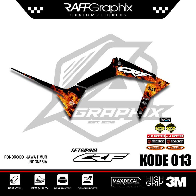 Jual striping crf terbaru- decal striping crf- decal crf 150l | Shopee ...