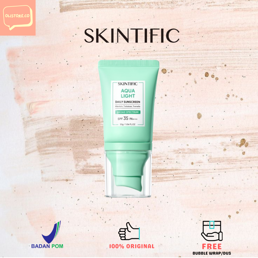 Jual SKINTIFIC - Aqua Light Daily Sunscreen SPF 35 PA+++ 30gr | Shopee ...