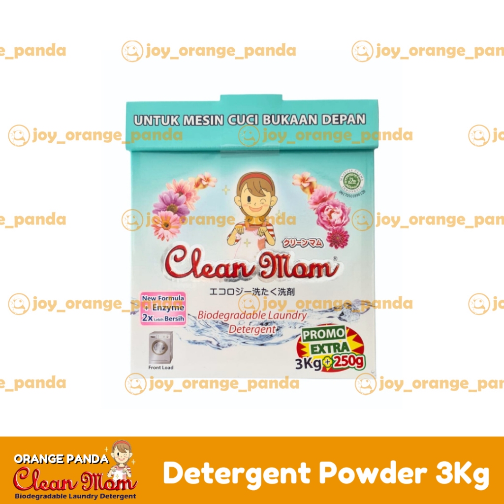Jual Deterjen Bubuk Clean Mom 3kg + 240g | Shopee Indonesia