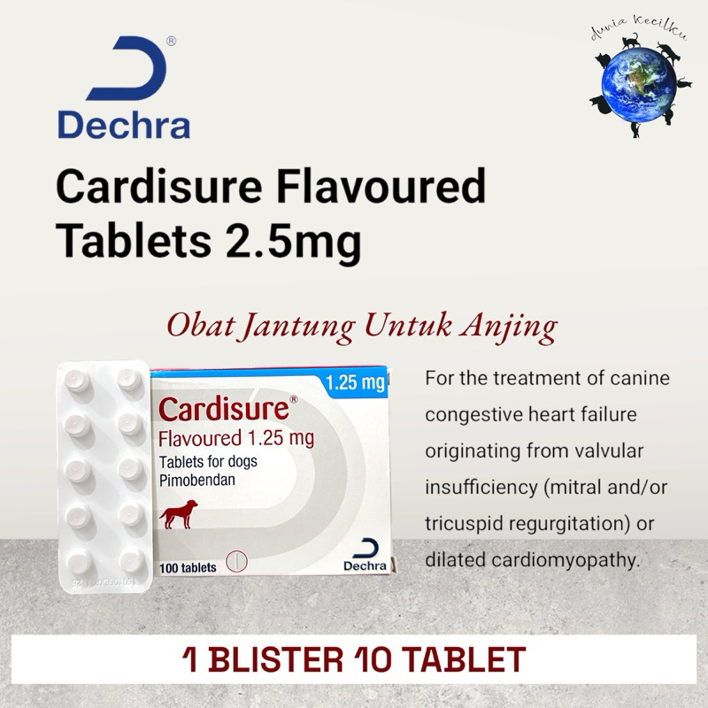 Jual Cardisure 2,5 Mg Pimobendan Tablet Obat Oral Jantung / Cardiac ...