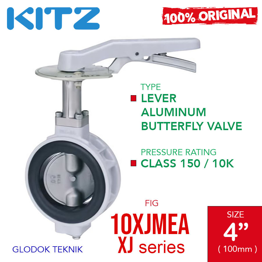 Jual Butterfly Valve 4 inch Kitz 10K Lever operated | Shopee Indonesia