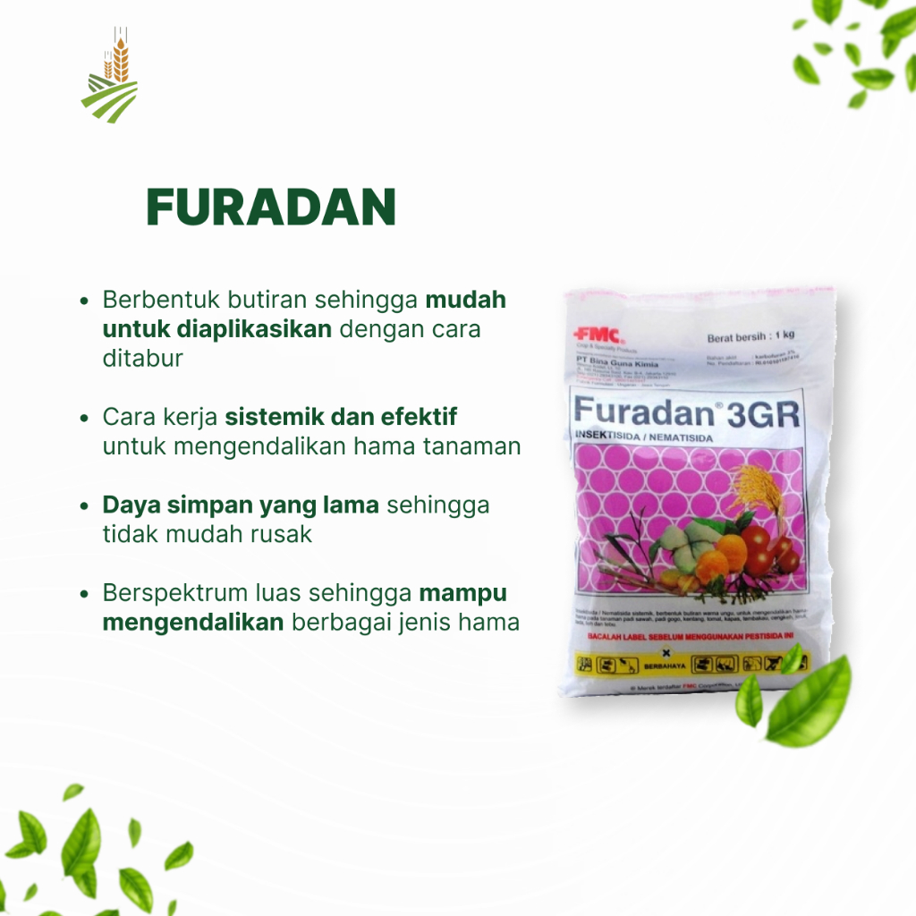 Jual Pembasmi Hama | Furadan Insektisida + Nematisida - 1kg | Shopee ...