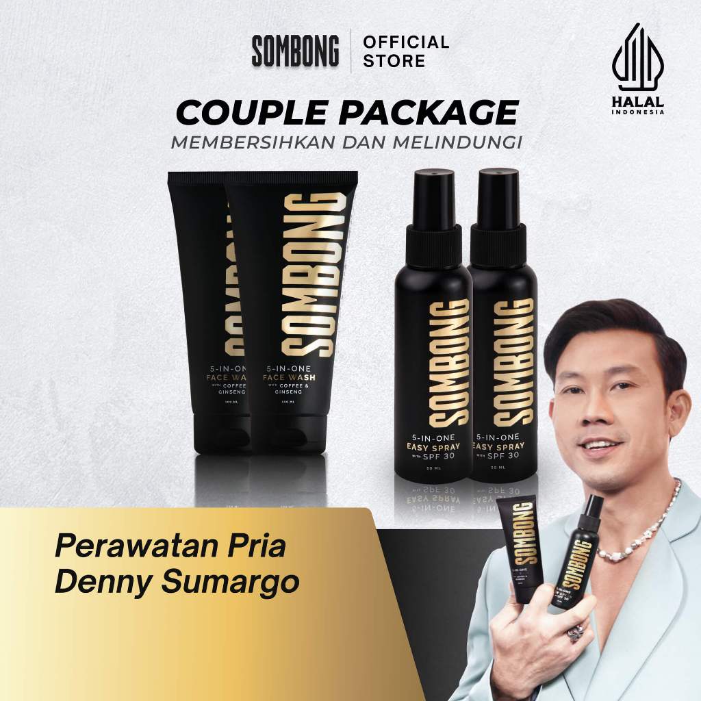 Jual SOMBONG Paket Couple Ganteng Ga Ribet 5-in-1 Sabun Cuci Muka Pria ...