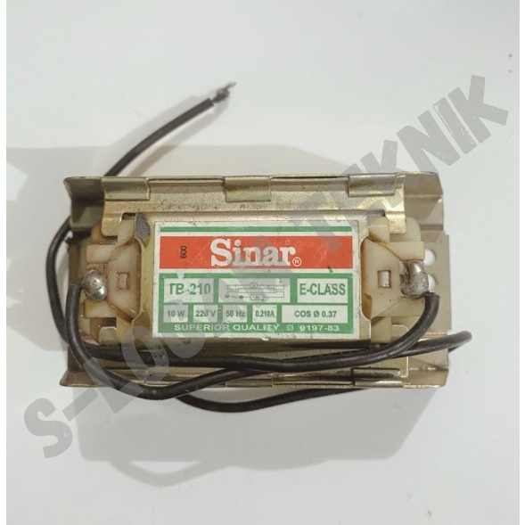 Jual Travo Fluorescent Lamp SINAR 10W 220V/50Hz Trafo Lampu TL TB ...