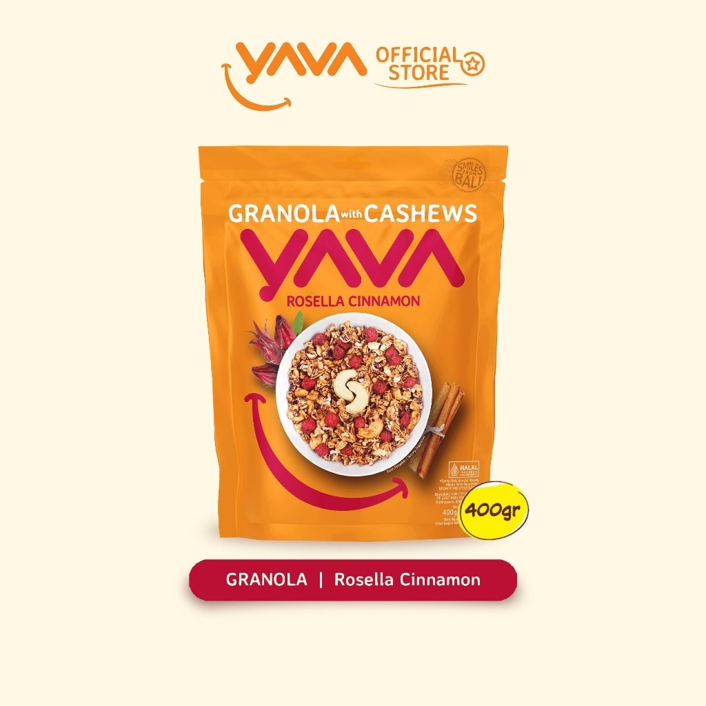 Jual YAVA Granola Rosella Cinnamon 400g | Shopee Indonesia