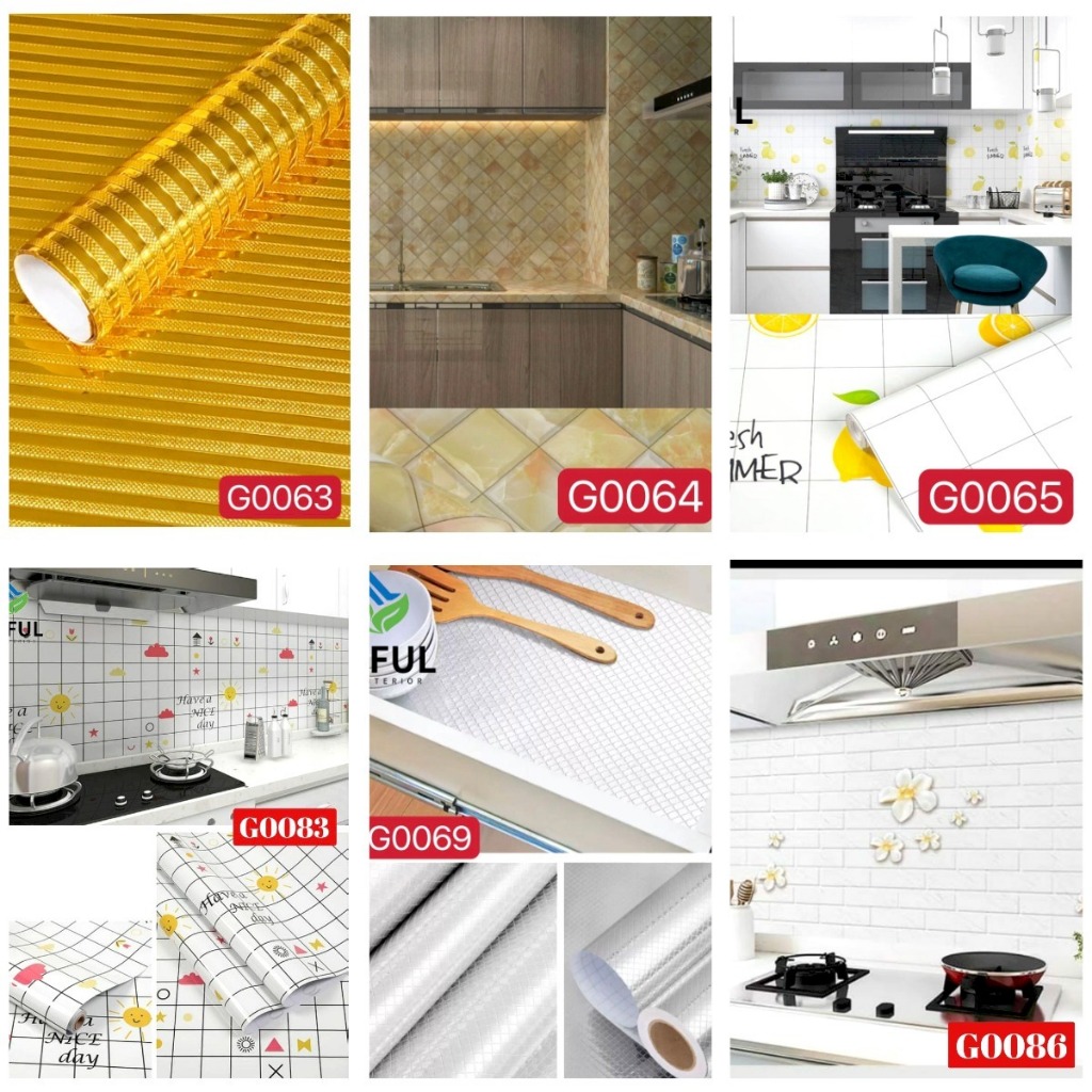Jual Joyful Home Interior - Wallpaper Sticker Dapur dan Kamar Mandi, Uk ...