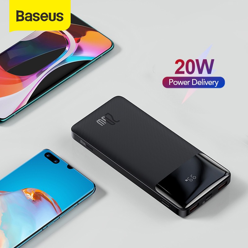 Jual POWER BANK BASEUS 20W FAST CHARGING QUICK CHARGE 3.0 TYPE C PD ...