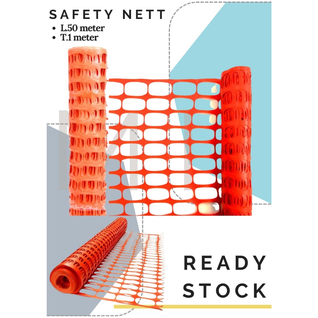 Jual safety net barricade / mesh safety net plastic / Jaring pengaman ...