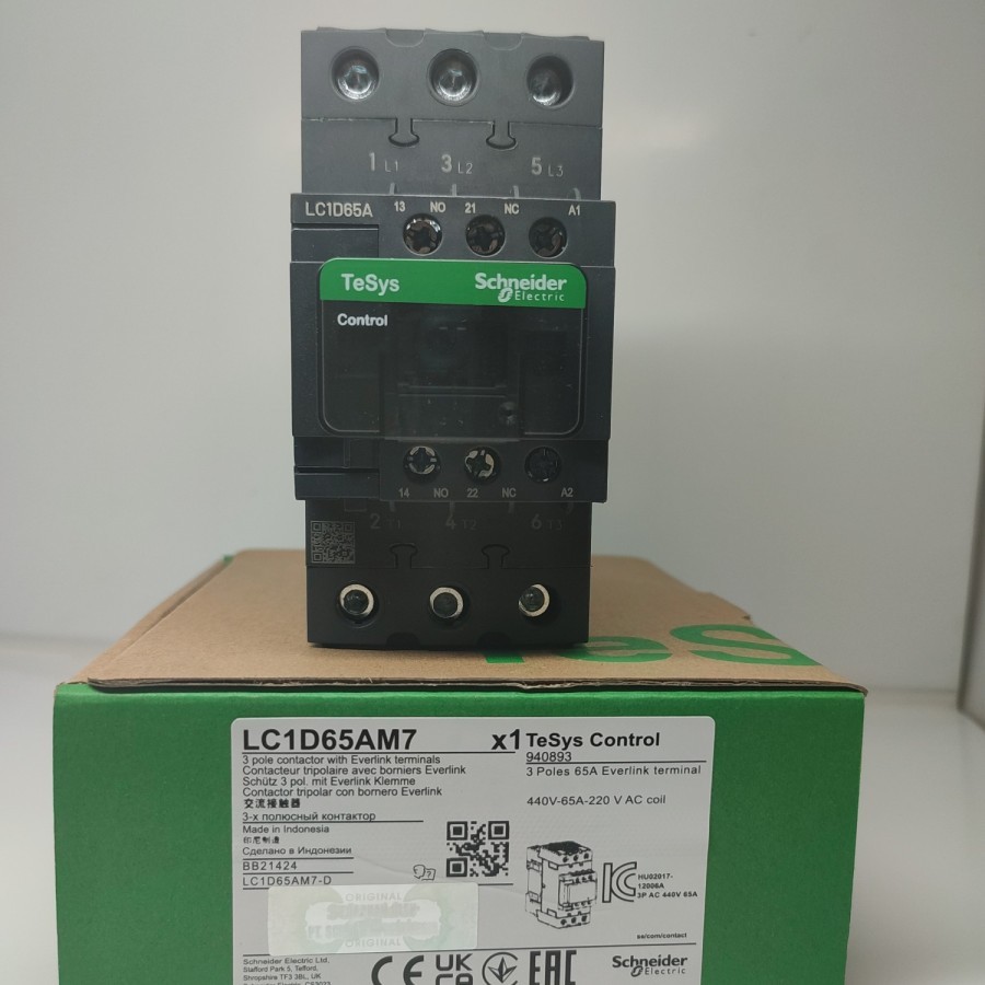 Jual Contactor Kontaktor Schneider LC1D65A LC1D65AM7 LCID65A LCID65AM7 ...