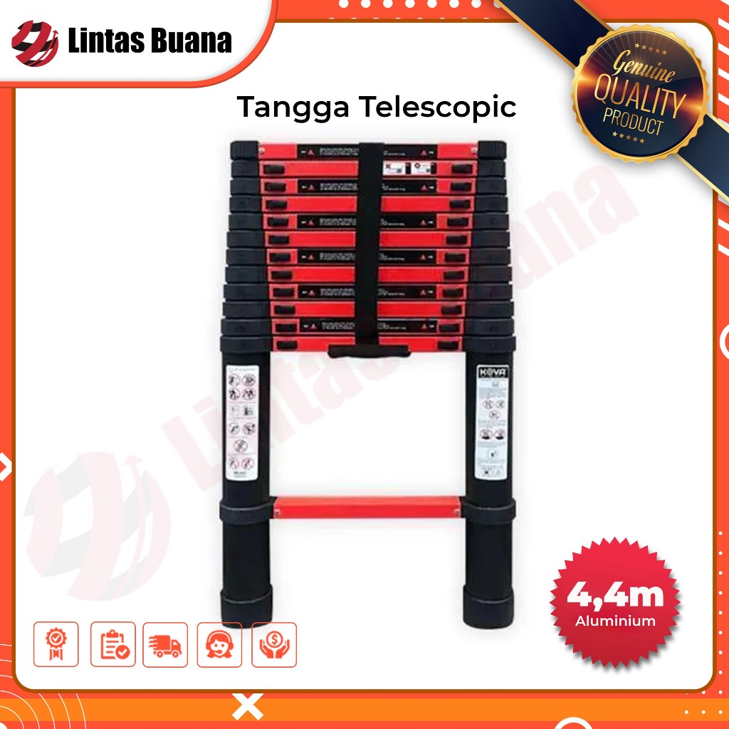 Jual Tangga Teleskopik Ladder 4,4M Aluminium | Shopee Indonesia