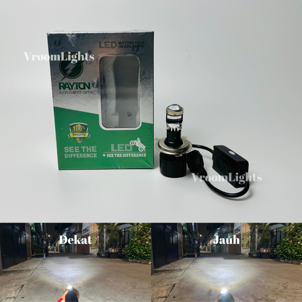 Jual Lampu Utama LED RTD M8 Mini Projector Cut Off Motor dan Mobil H6 ...