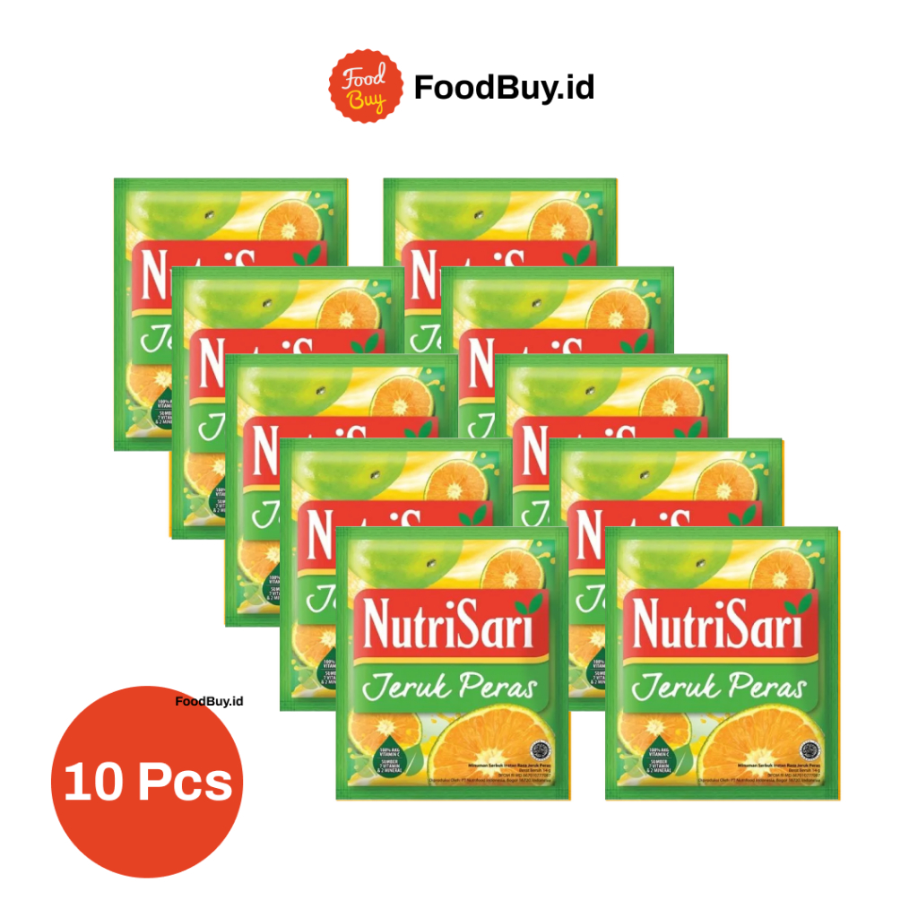 Jual Paket 1 Renteng - Nutrisari Jeruk Peras 14 gr (isi 10 pcs ...