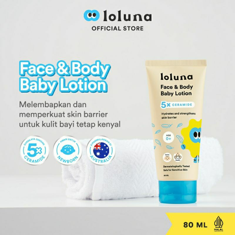 Jual Loluna Face & Body Baby Lotion - Lotion/Krim Muka & Badan Bayi dan ...