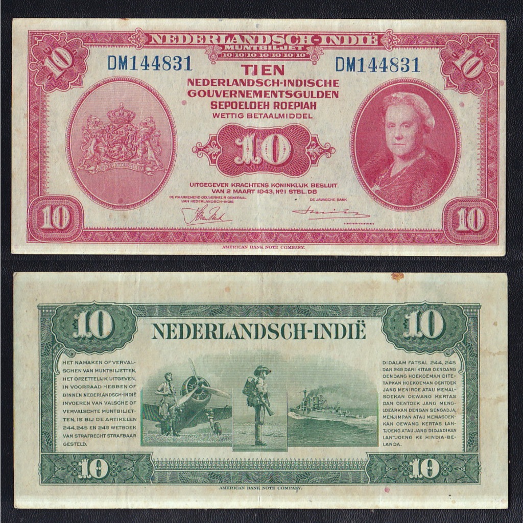 Jual Uang kuno 10 rupiah Gulden NICA tahun 1943 | Shopee Indonesia