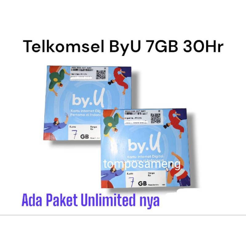 Jual Kartu Perdana Telkomsel ByU 3GB Full | Shopee Indonesia