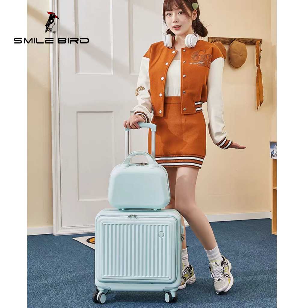 Jual Smile Bird Koper 2 in 1 Koper Pilot Mini 18 Inchi Double Pin Cabin ...