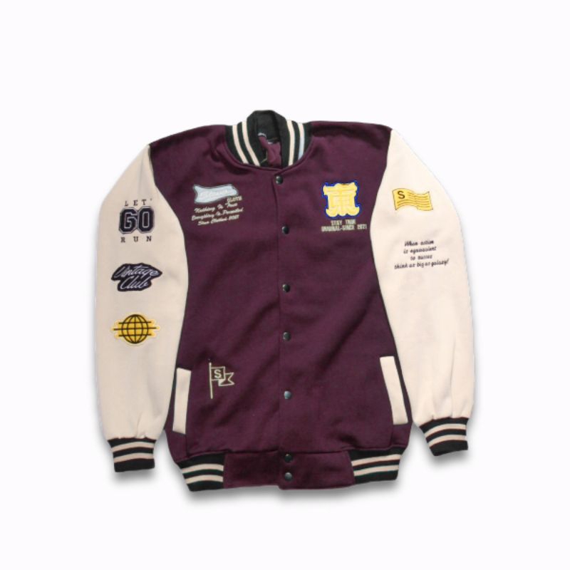 Jual Jacket Varsity Full Bordir Outerwear Varsity Jacket Baseball Pria ...