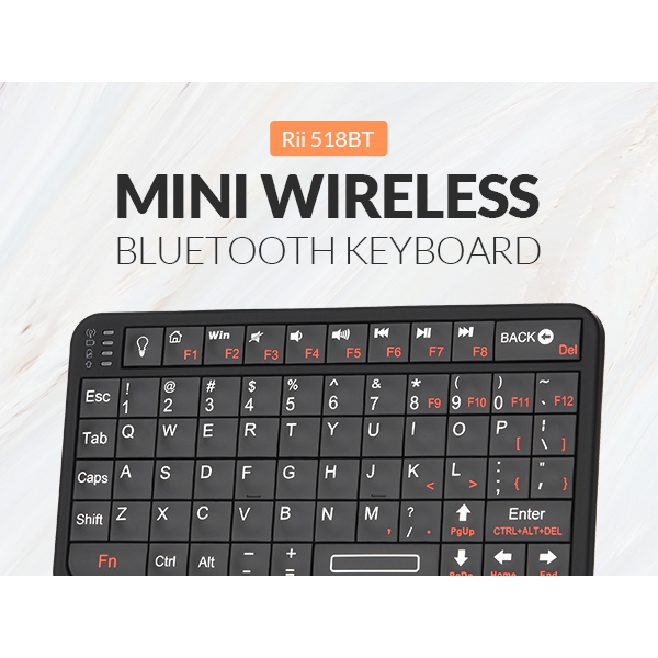 Jual Rii 518BT Bluetooth Keyboard Mini Wireless Keyboard Mouse Remote Touchpad For Android TV ...