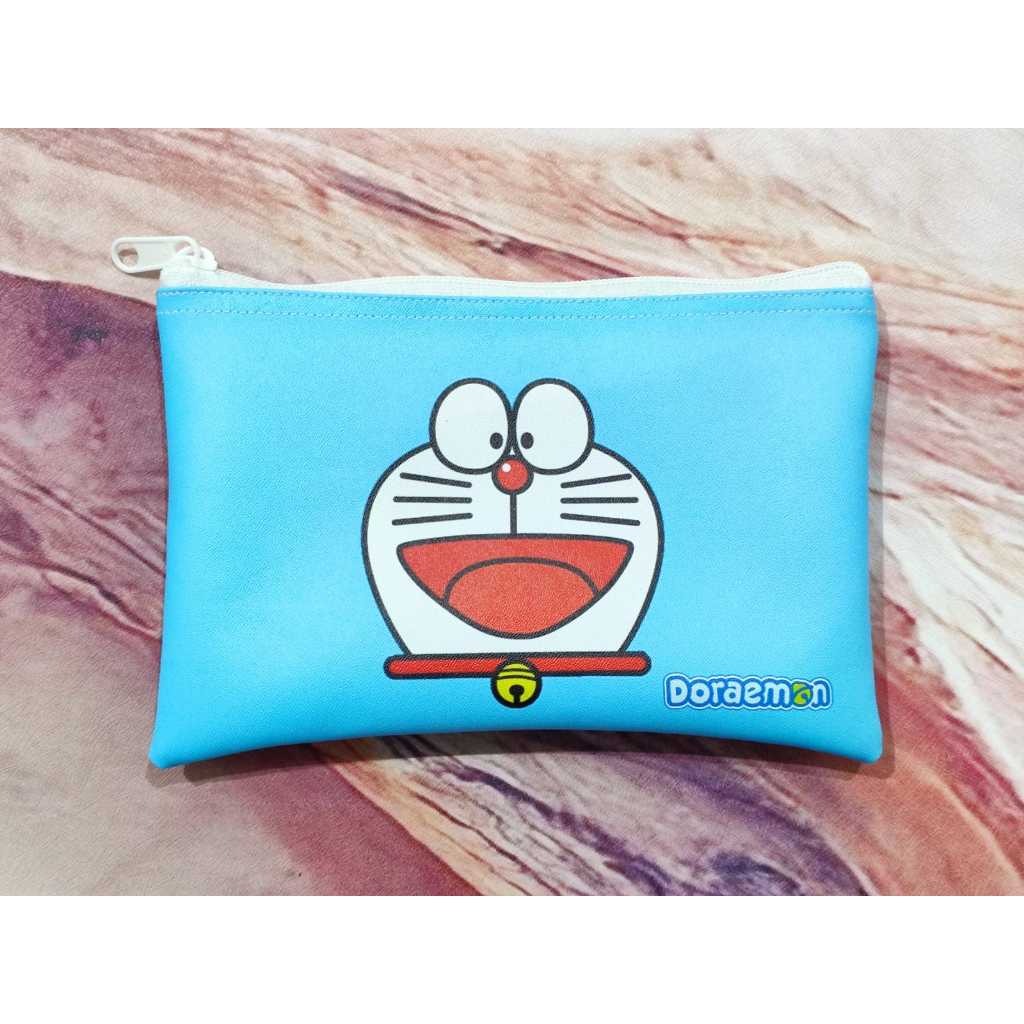 Jual Dompet Kartun Doraemon / Pouch Kulit Custom Printing 2 Sisi / Souvenir Dompet Doraemon Lucu ...