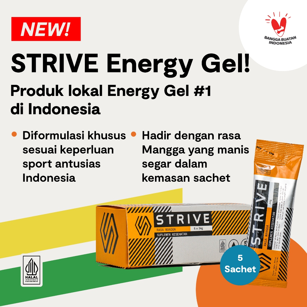 Jual STRIVE Energy Gel 1 Box isi 5 Sachet | Shopee Indonesia