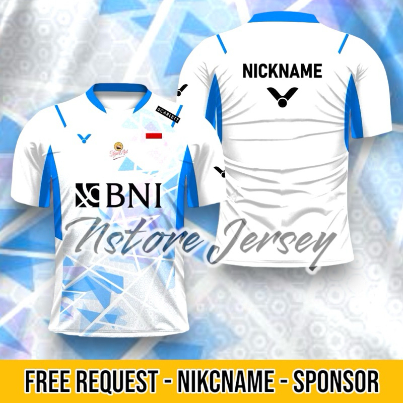 Jual Jersey Badminton Indonesia ALL england 2024 Free Custom namset ...