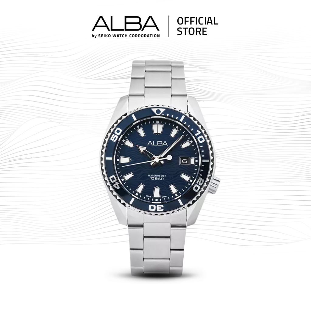 Jual Alba Jam Tangan Pria AS9S37 / AS9S37X1 Quartz Blue Navy Dial ...