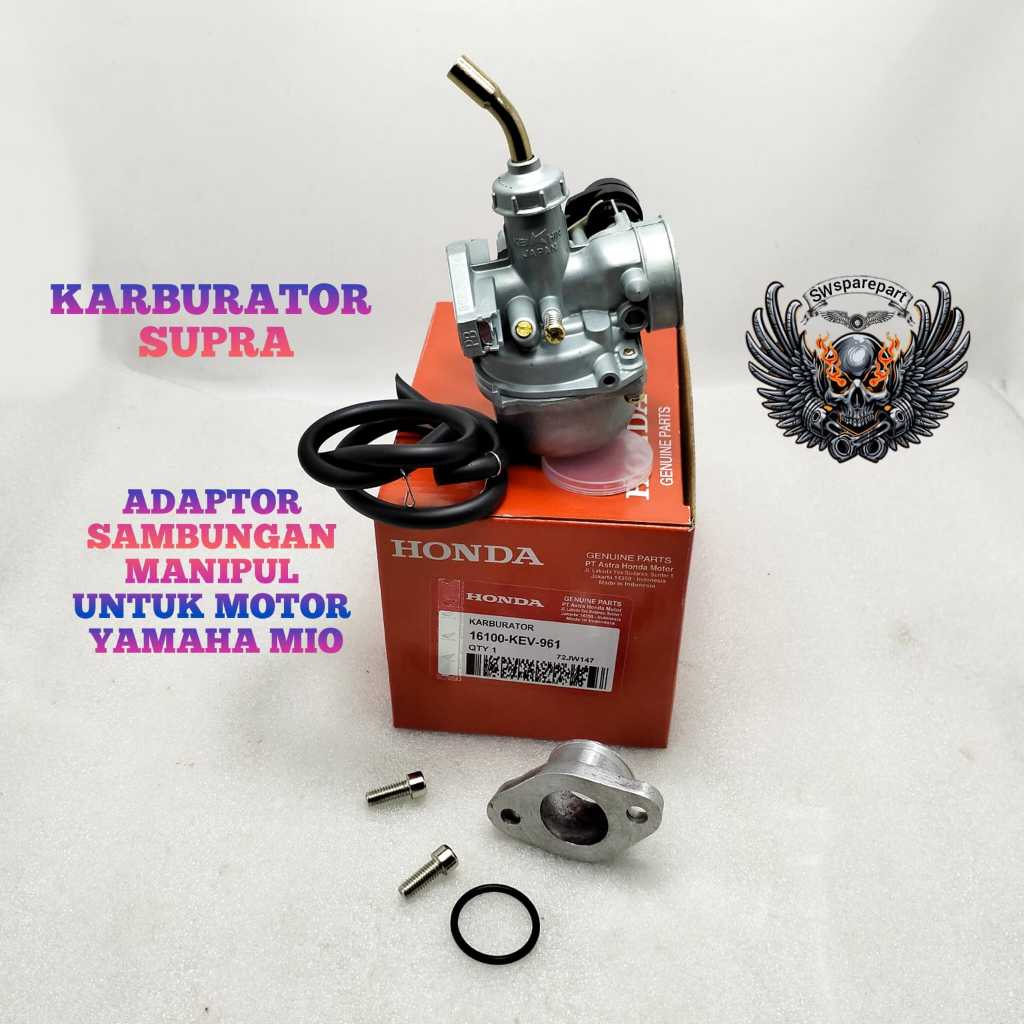 Jual KARBURATOR HONDA SUPRA X SET ADAPTOR SAMBUNGAN MANIPUL MIO SPORTY KARBU KUALITAS ORIGINAL ...