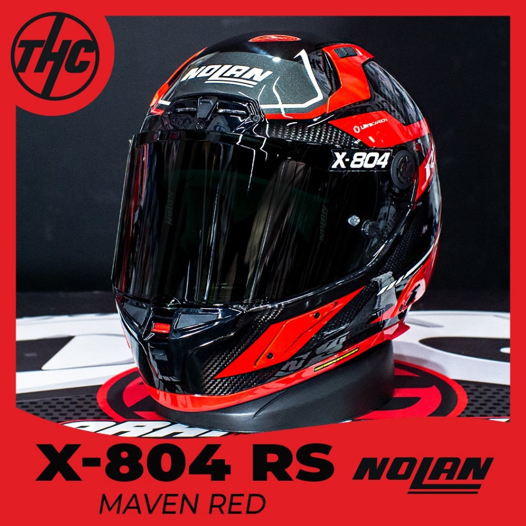 Jual NOLAN X-804RS MAVEN RED X804 RS ULTRA CARBON | Shopee Indonesia