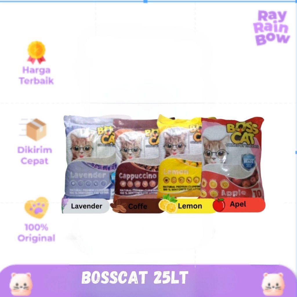Jual GOJEK/GOSEND Pasir Kucing BOSSCAT 25L -Pasir Gumpal Wangi Bos Cat ...