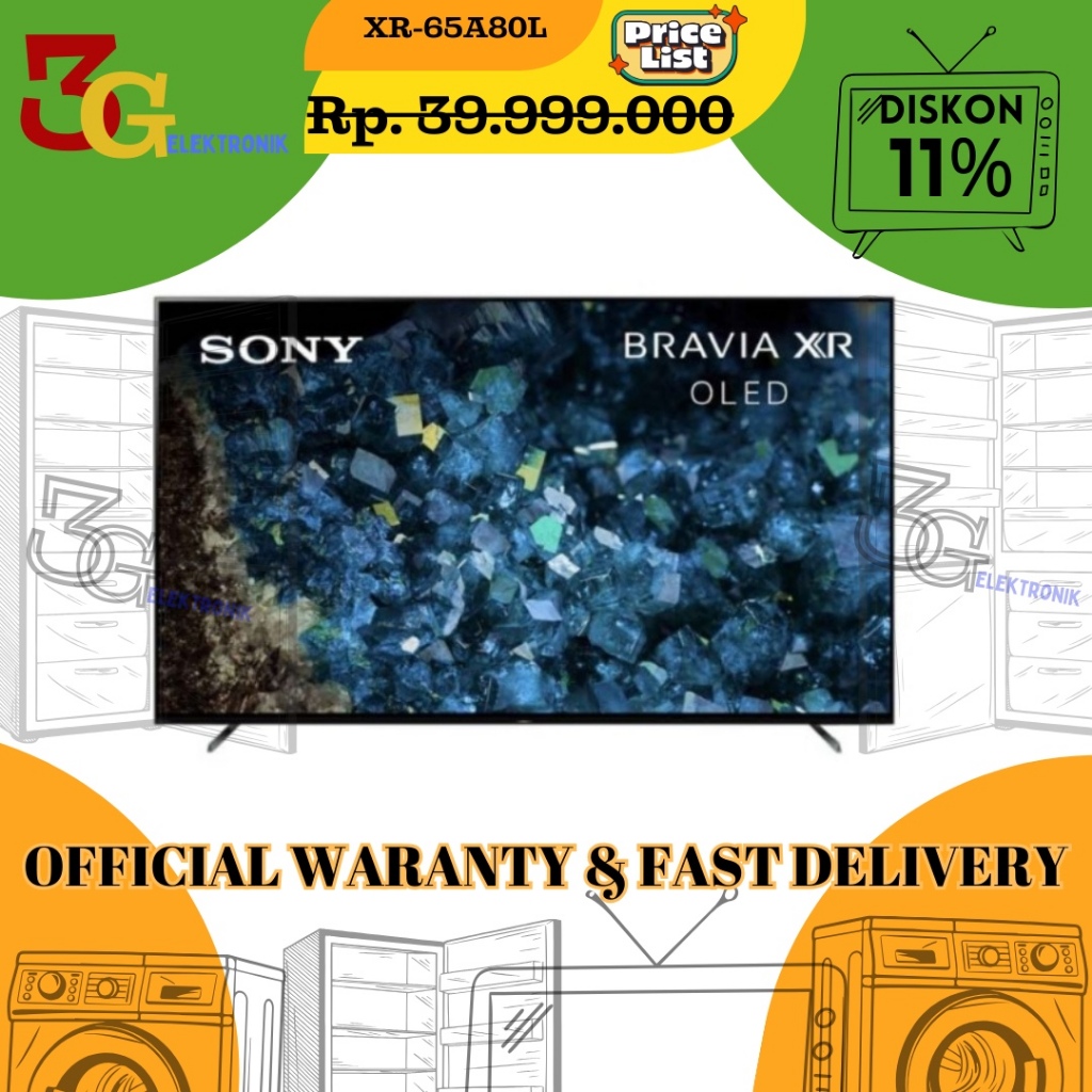 Jual SONY BRAVIA TV 65 Inch XR-65A80L / A80L OLED 4K UHD HDR | Shopee ...