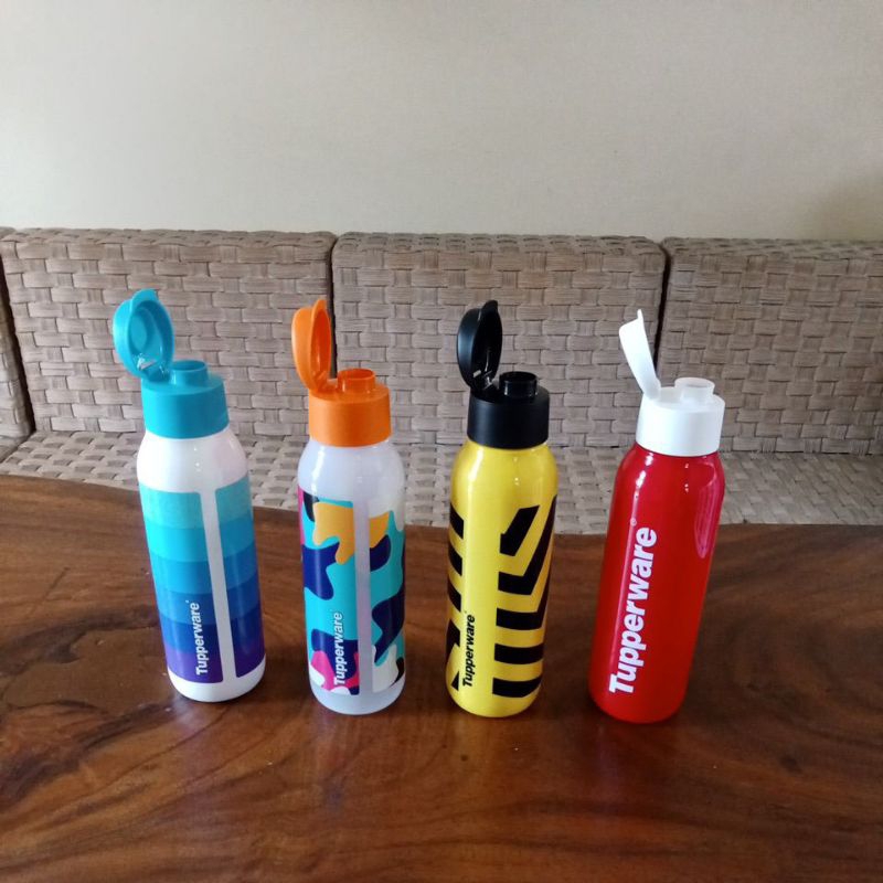 Jual Botol Minum Tupperware 750 ml Lucu Flip Top dengan Gambar | Shopee ...
