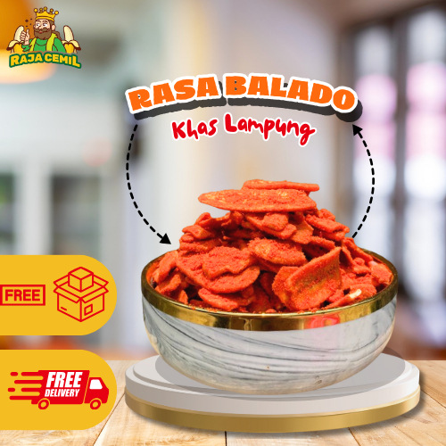 Jual Keripik Pisang Kepok Rasa Balado Rajacemil Khas Lampung | Shopee ...