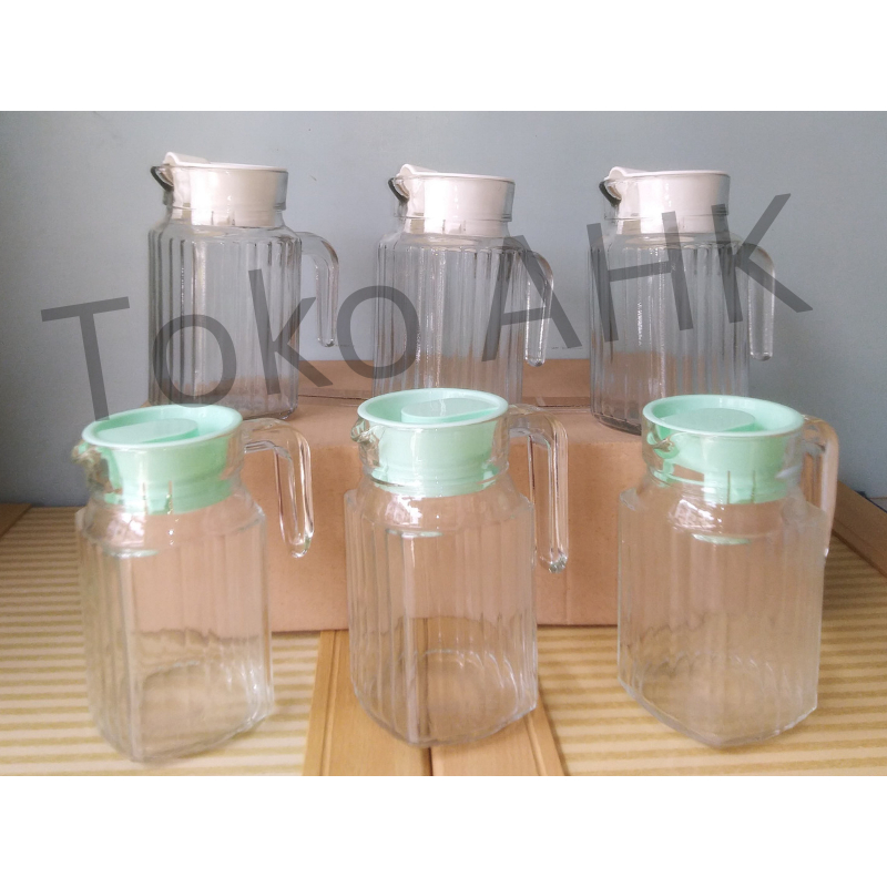 Jual Eskan / Botol Cuka Pempek Kaca Motif Garis - Polos / 500ml ...