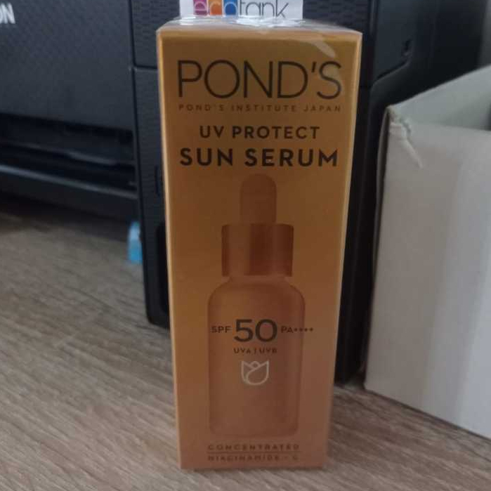 Jual Ponds Uv Protect Sun Serum SPF 50++++ Concentrated Niacinamide -C 30g | Shopee Indonesia
