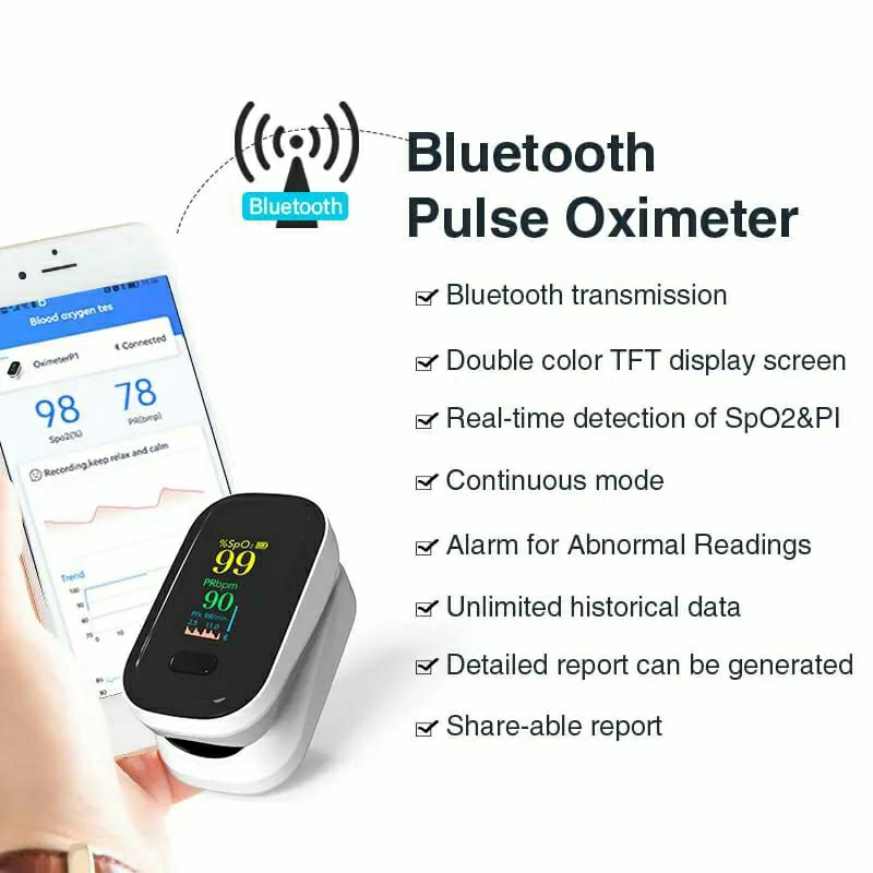 Jual Pulse Oximeter Bluetooth Yonker | Shopee Indonesia