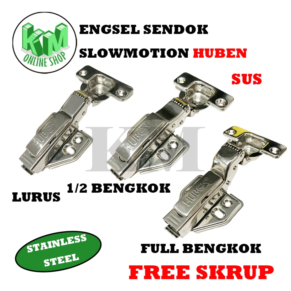 Jual Engsel HUBEN Stainless Steel Engsel Sendok Slowmotion Slow Soft ...