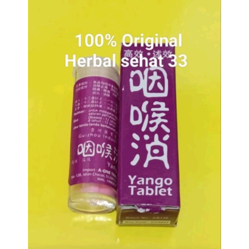 Jual yango tablet original utk sakit tenggorokan | Shopee Indonesia