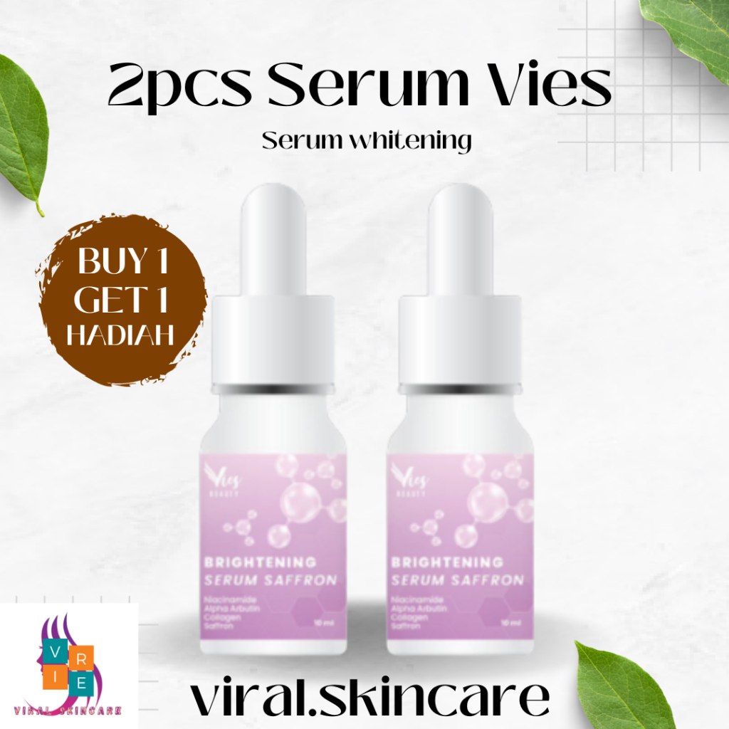 Jual Vies Beauty Glow Serum Saffron Bundling 2pcs 100% Original ...