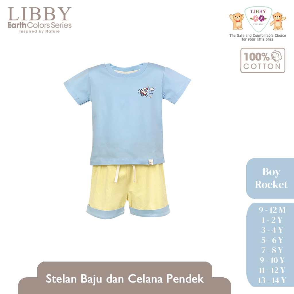 Jual LIBBY Earth Setelan Anak Niji Set Oblong Pendek-Celana Pendek Series BOY (1 STEL) | Shopee ...