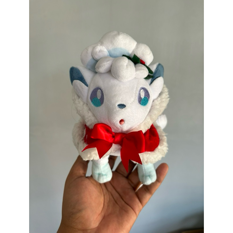 Jual Pokemon Center Original Plush Doll Alolan Vulpix Rokon Christmas ...