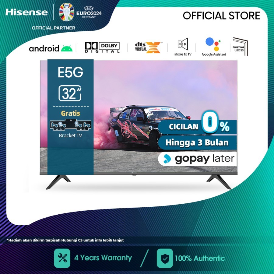 Jual Hisense E5G Android 11 - HD - TV LED Bezelless Design - Dolby Audio - Youtube/Netflix/Prime ...